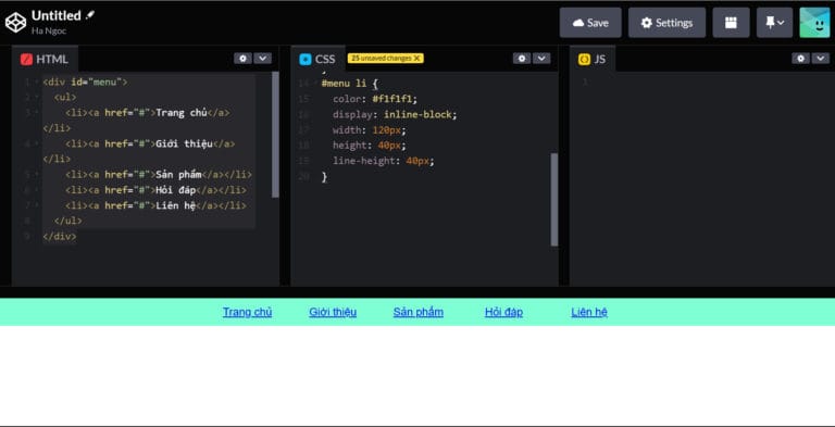 3 Bước đơn Giản để Tạo Menu Trong Html And Css Kiểu Ngang Dọc