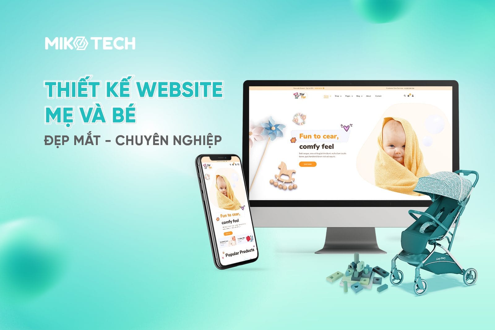 Thiết Kế Website Mẹ Và Bé Giao Diện Đẹp Mắt, Thu Hút